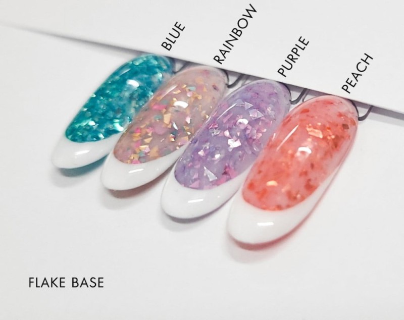 Flake Base Gel 10 Rainbow Flake Mixcoco 15ml-madDAME
